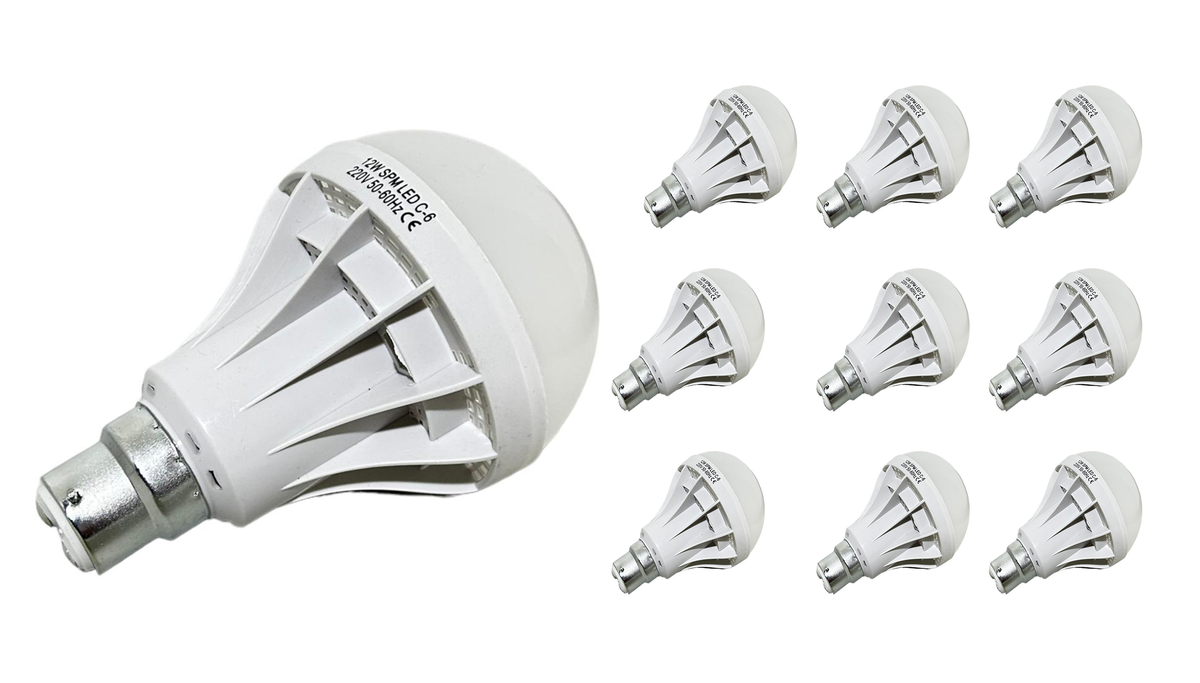 12w Led Bayonet Globe in Pack of 10 – sosolar