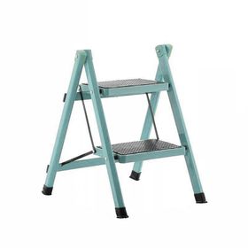 2 Step Ladder Blue Stainless Steel – sosolar