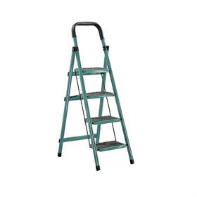 4 Step Ladder Blue Stainless Steel – sosolar