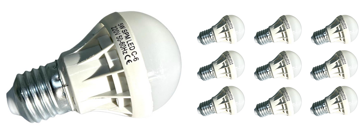 5w Led Screw in Globes in a pack of 10 – sosolar