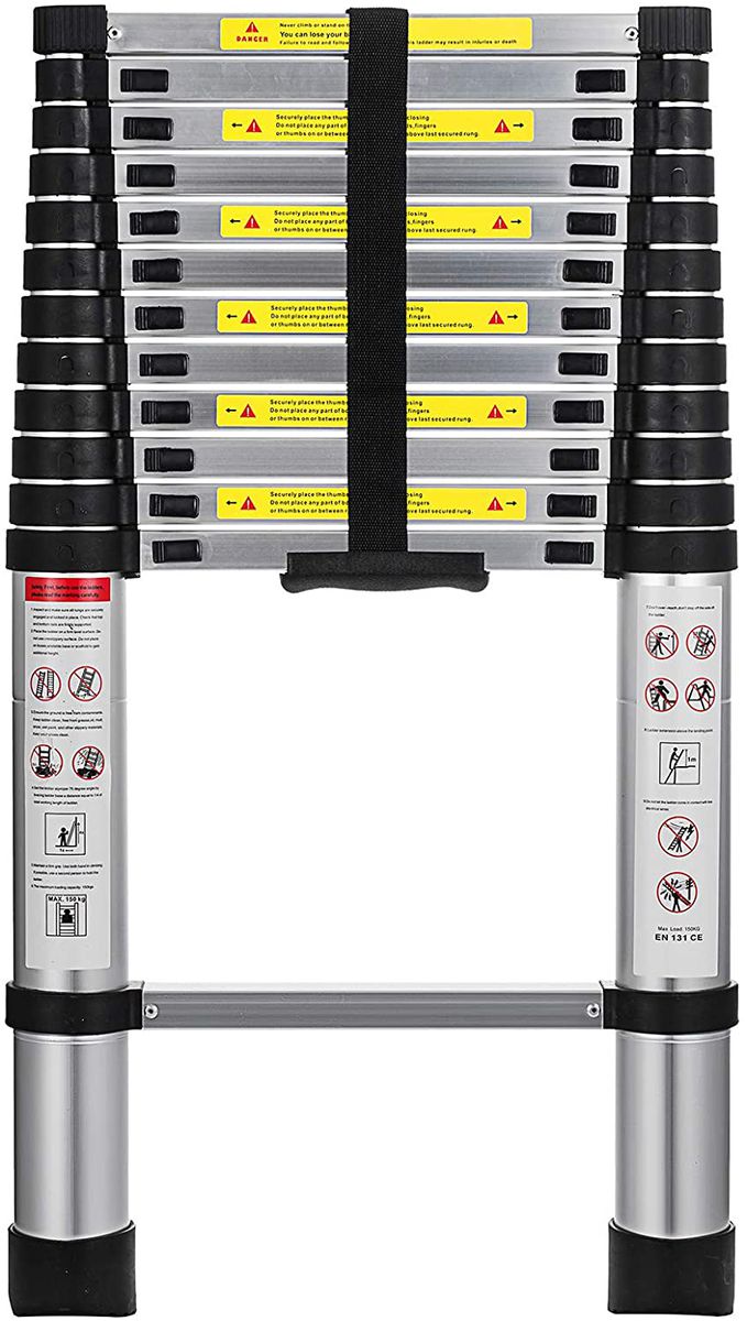 Telescopic Aluminum 2.6M Ladder – sosolar